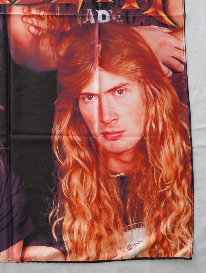 MEGADETH Band Photo Flag cloth Poster Banner Tapestry Thrash Metal Dave ...