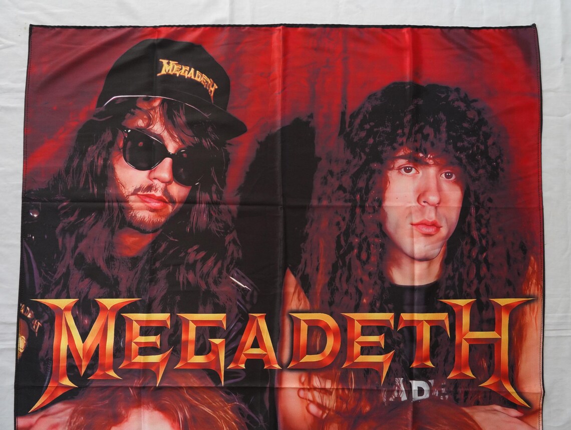 MEGADETH Band Photo Flag cloth Poster Banner Tapestry Thrash Metal Dave ...