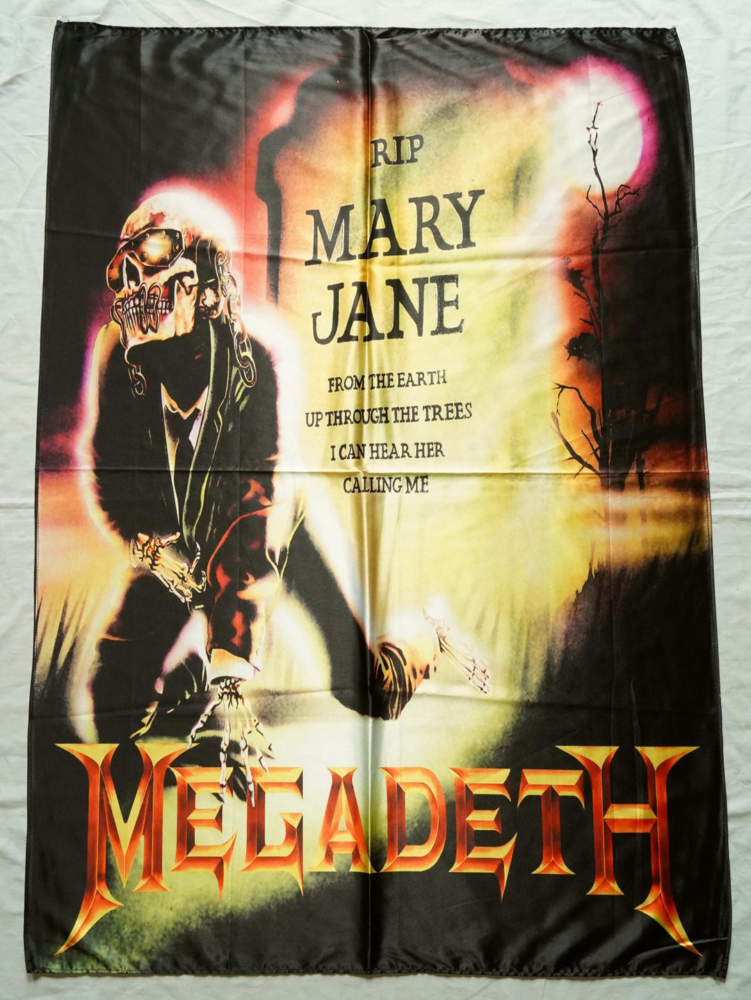 MEGADETH Mary Jane Flag cloth Poster Banner Tapestry Thrash Metal Dave ...