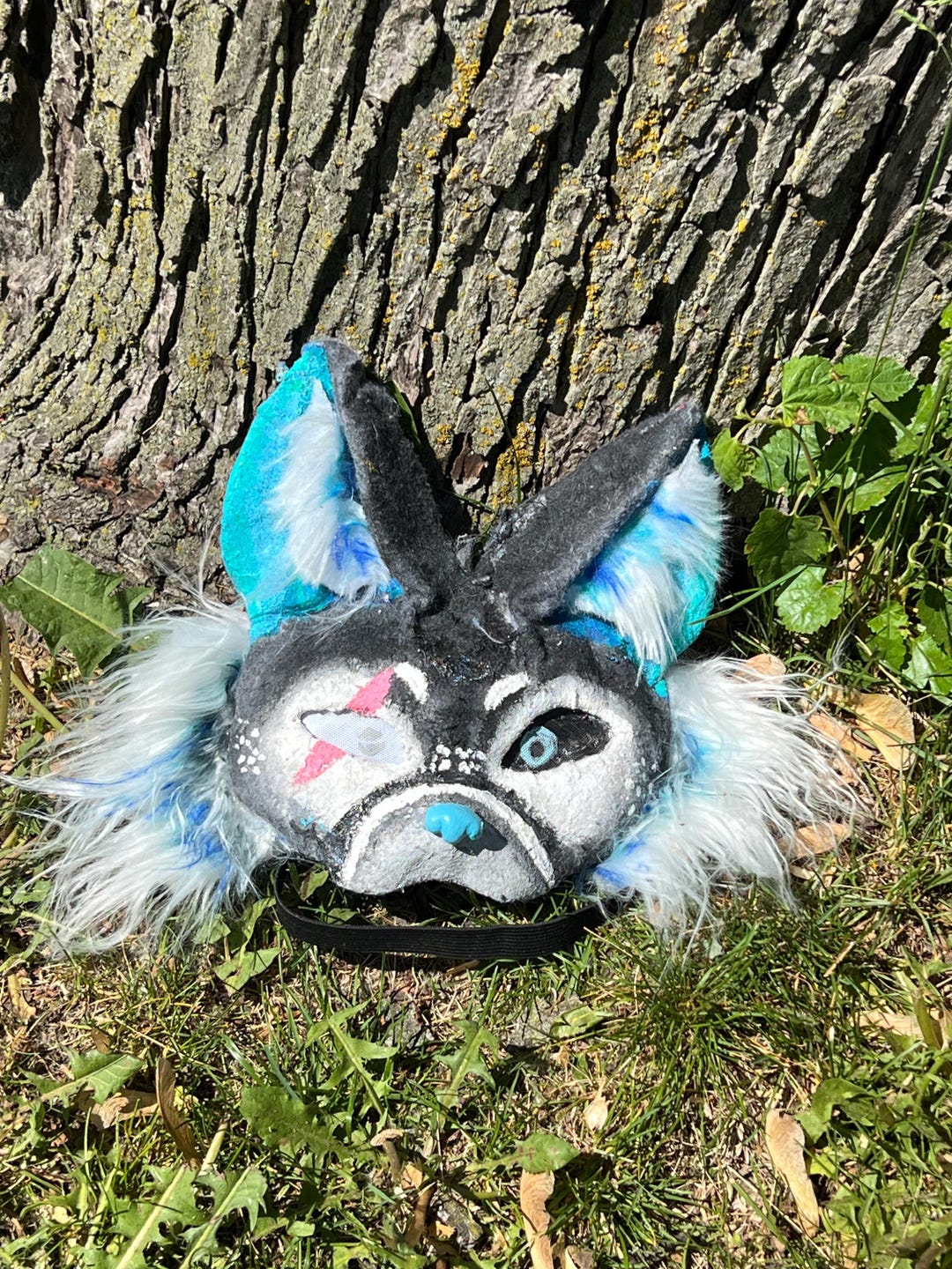 Premade Blue and Grey Alien Therian Styled Cat Mask - Etsy