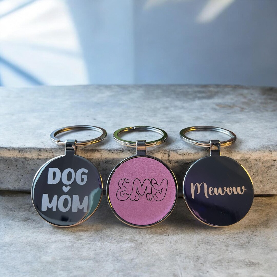 Round Keychain With Custom Name or Logo - Custom Logo Keychain ...