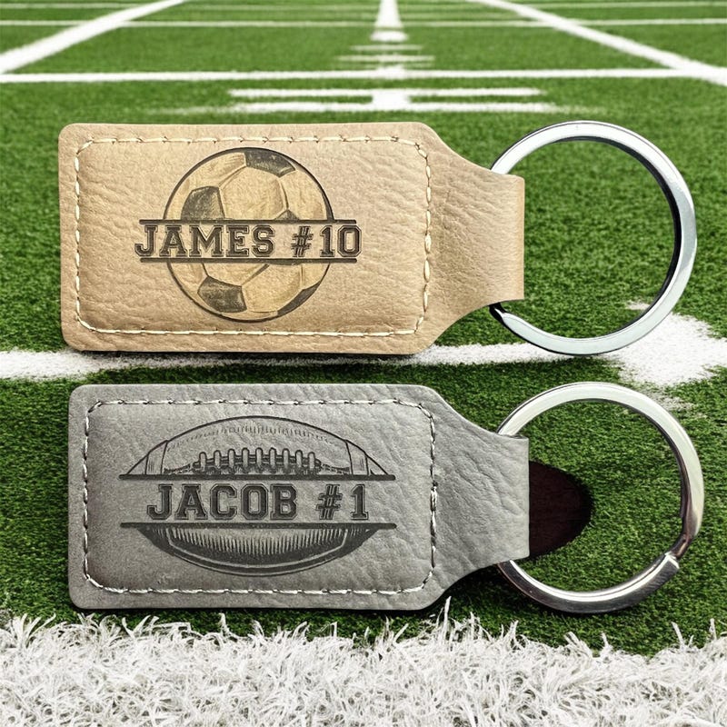 Football Keychain - Etsy