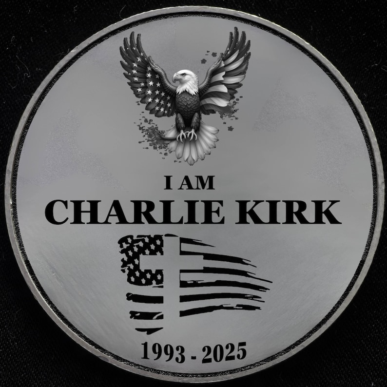 Charlie Kirk Memorial Collectible Coin: Tribute Commemorative Fan Art ...