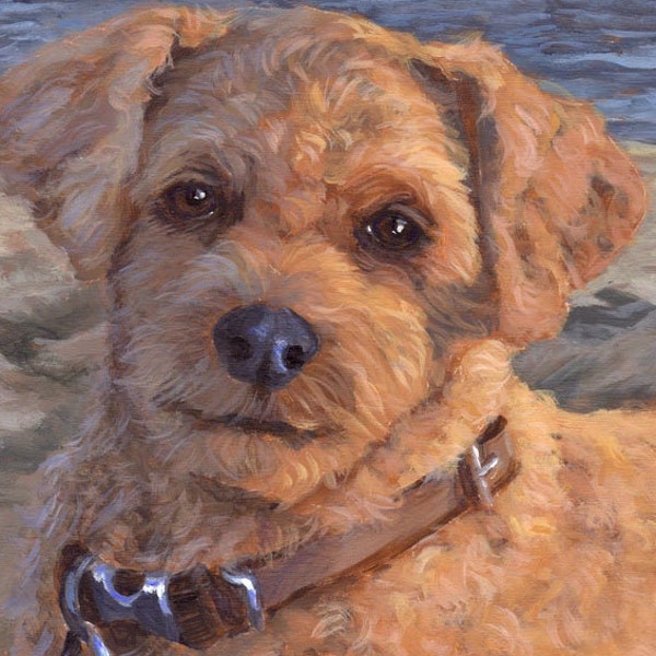 Custom Portrait, Labradoodle, Custom Pet Portrait, Original Labradoodle ...