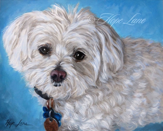 Custom pet portrait from a photo Custom Dog Portrait pet | Etsy