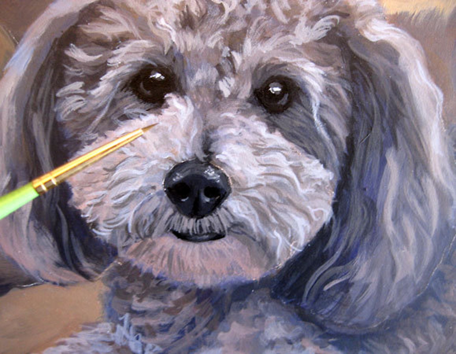 Custom Portrait, Labradoodle, Custom Pet Portrait, Original Labradoodle ...