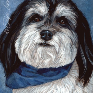 Havanese Pet Portrait, Custom Pet Portrait Painting, Dog Painting in ...