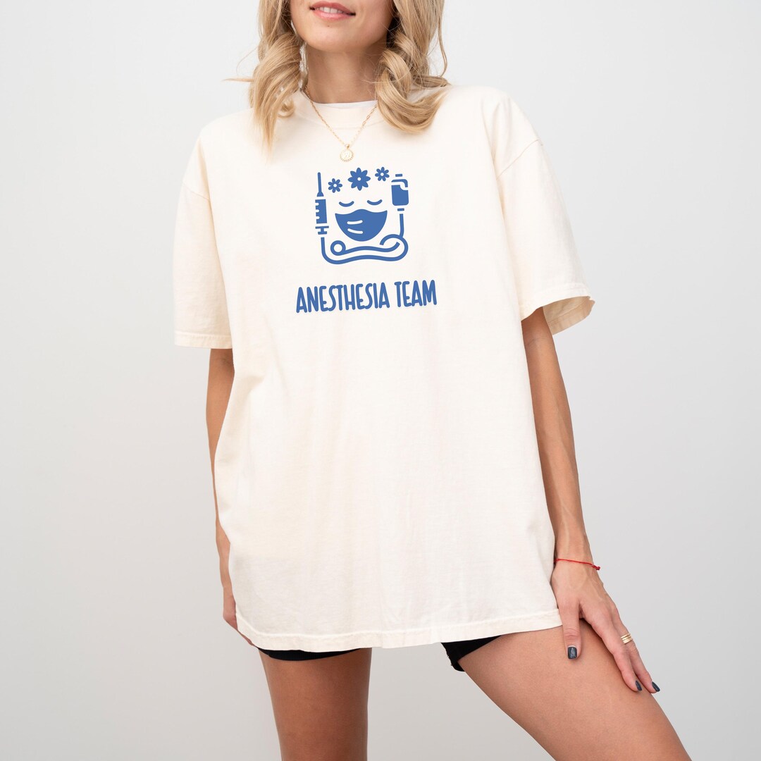 Anesthesia Shirt Surgery Team Gift Cute Nurse Anesthetist T-shirt ...
