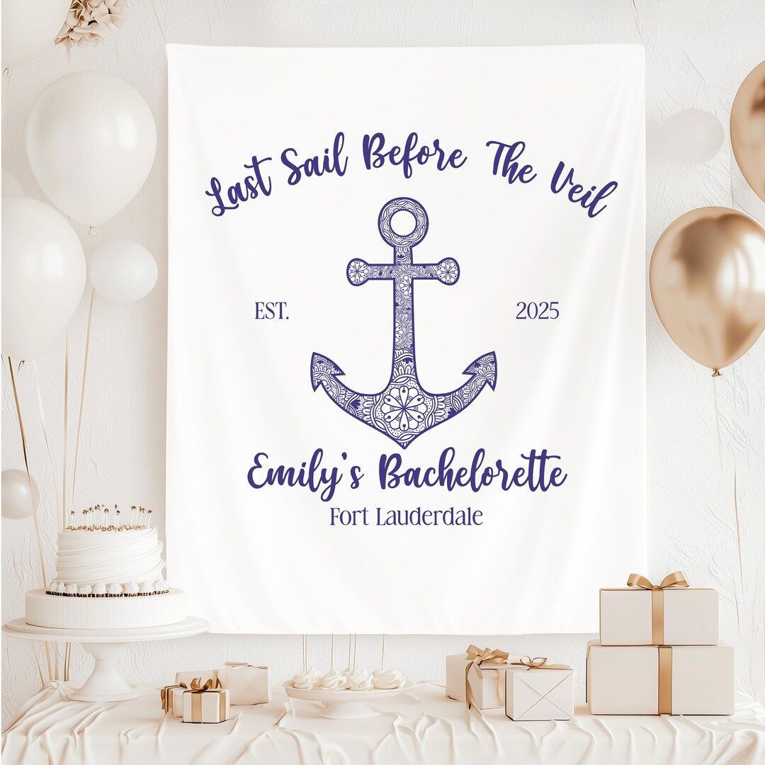 Custom Last Sail Before the Veil Bachelorette Party Banner Bachelorette ...