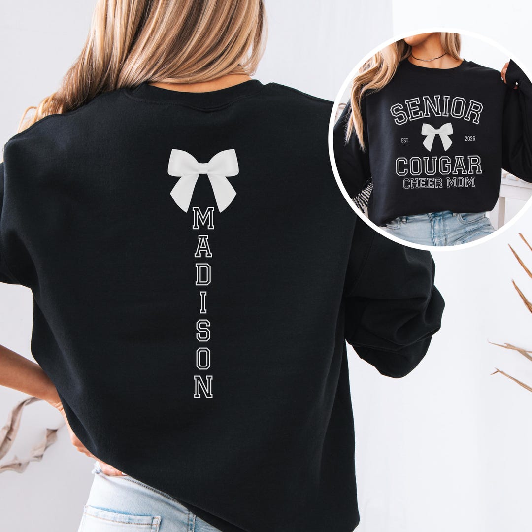 Custom Senior Cheer Mom Sweatshirt Personalized Coquette Cheer New ...