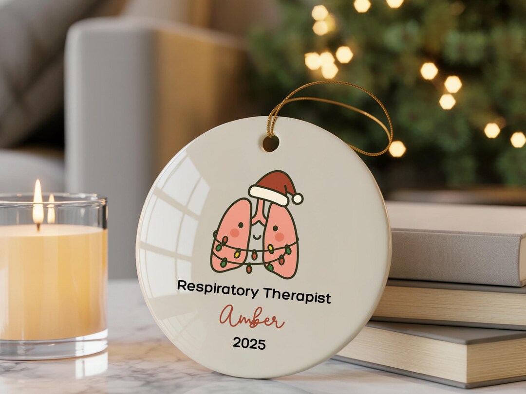 Custom Respiratory Therapist Christmas Ornament Personalized Lungs W ...