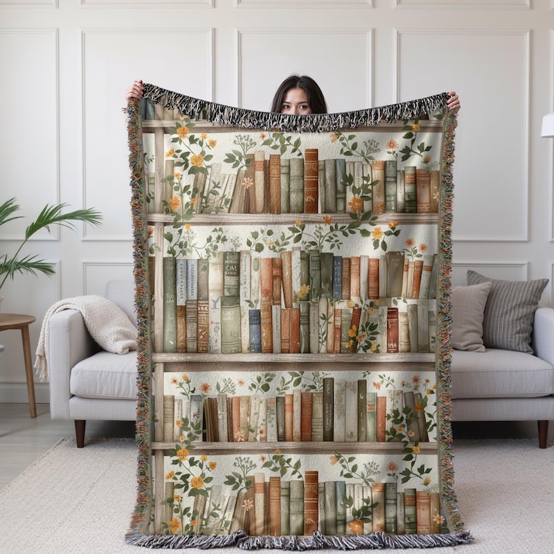 Library Blanket - Etsy