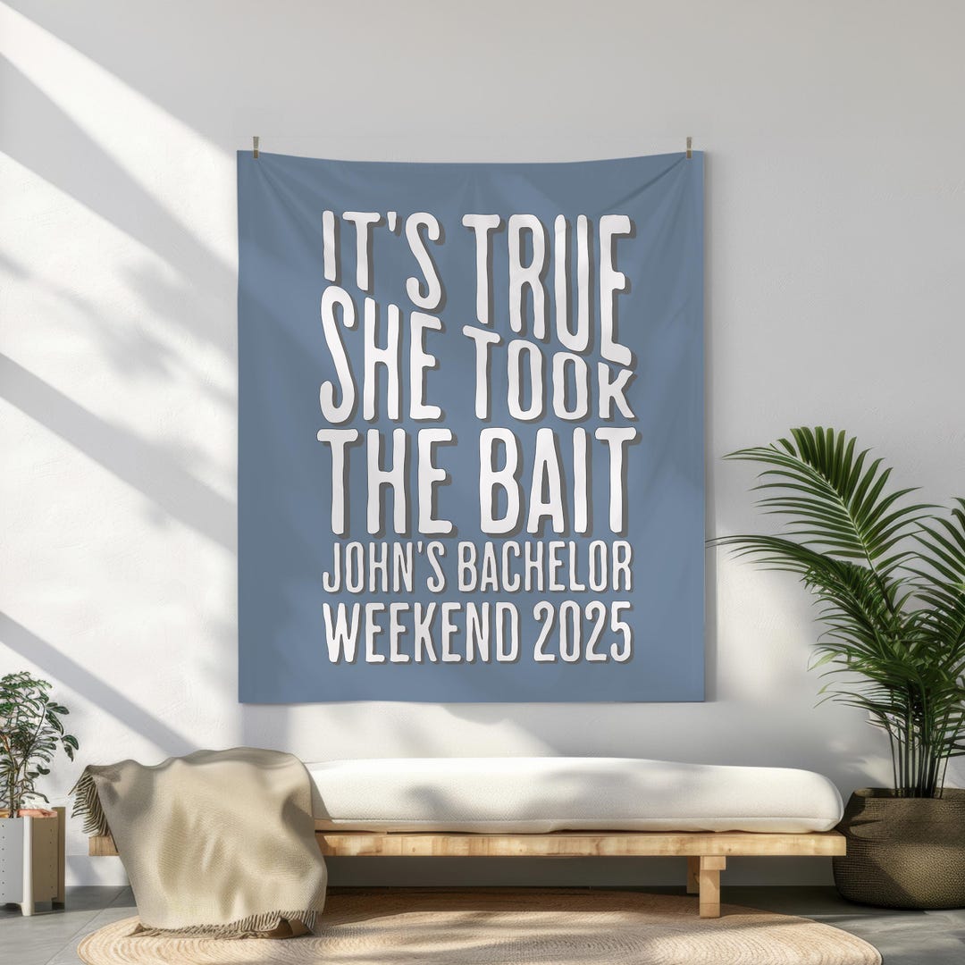 Custom Bachelor Party Sign Photo Backdrop Personalized Groom Banner She ...