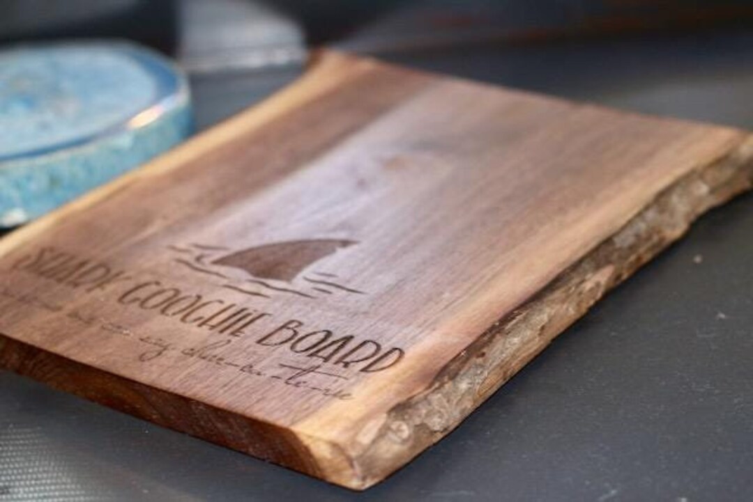Shark Coochie Black Walnut Charcuterie Board With Live Edge - Etsy