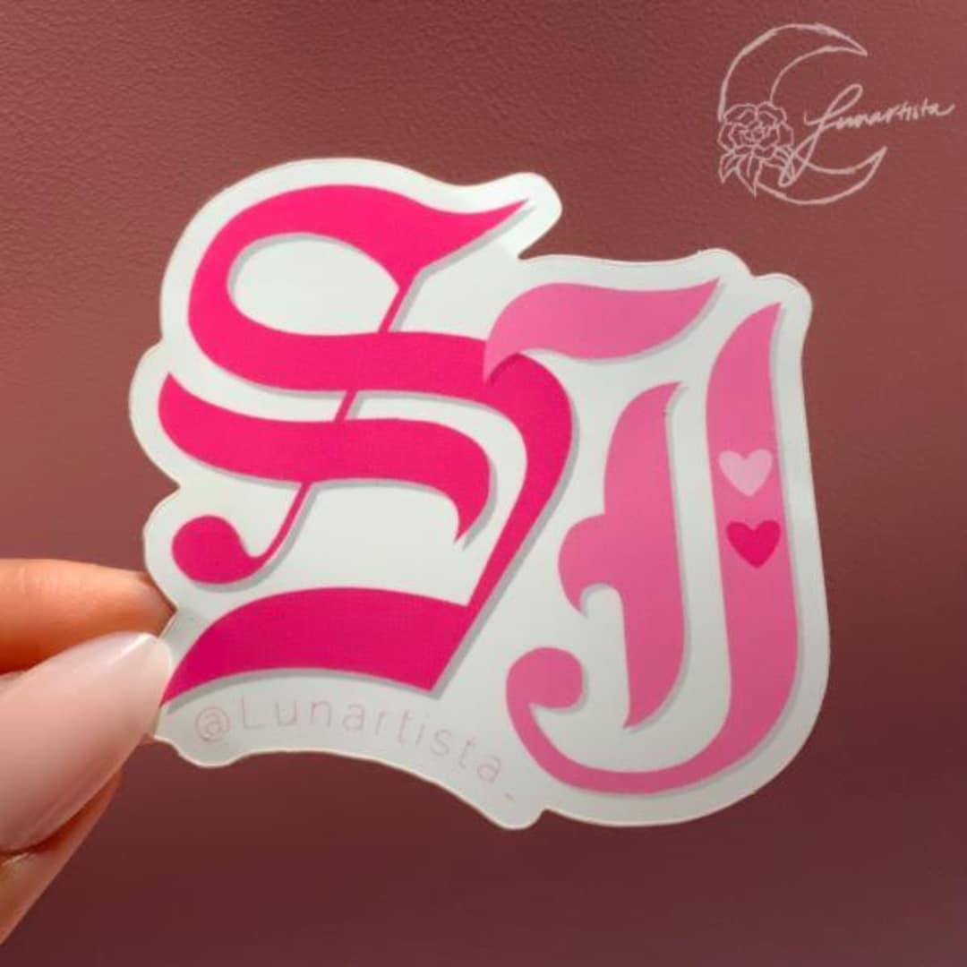 SJ Pink Sticker, 2.4" X 2.25", Cute San Jose California Sticker ...