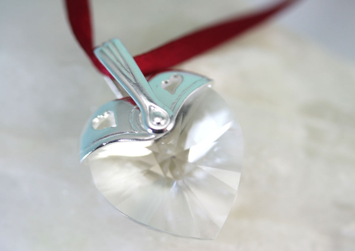 Crystal Heart Pendant Without Chain Sterling Silver Fancy - Etsy