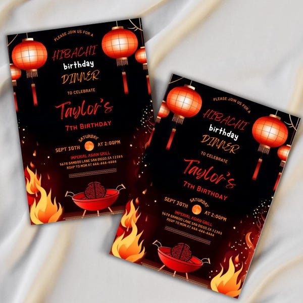 Asian Invitation - Etsy