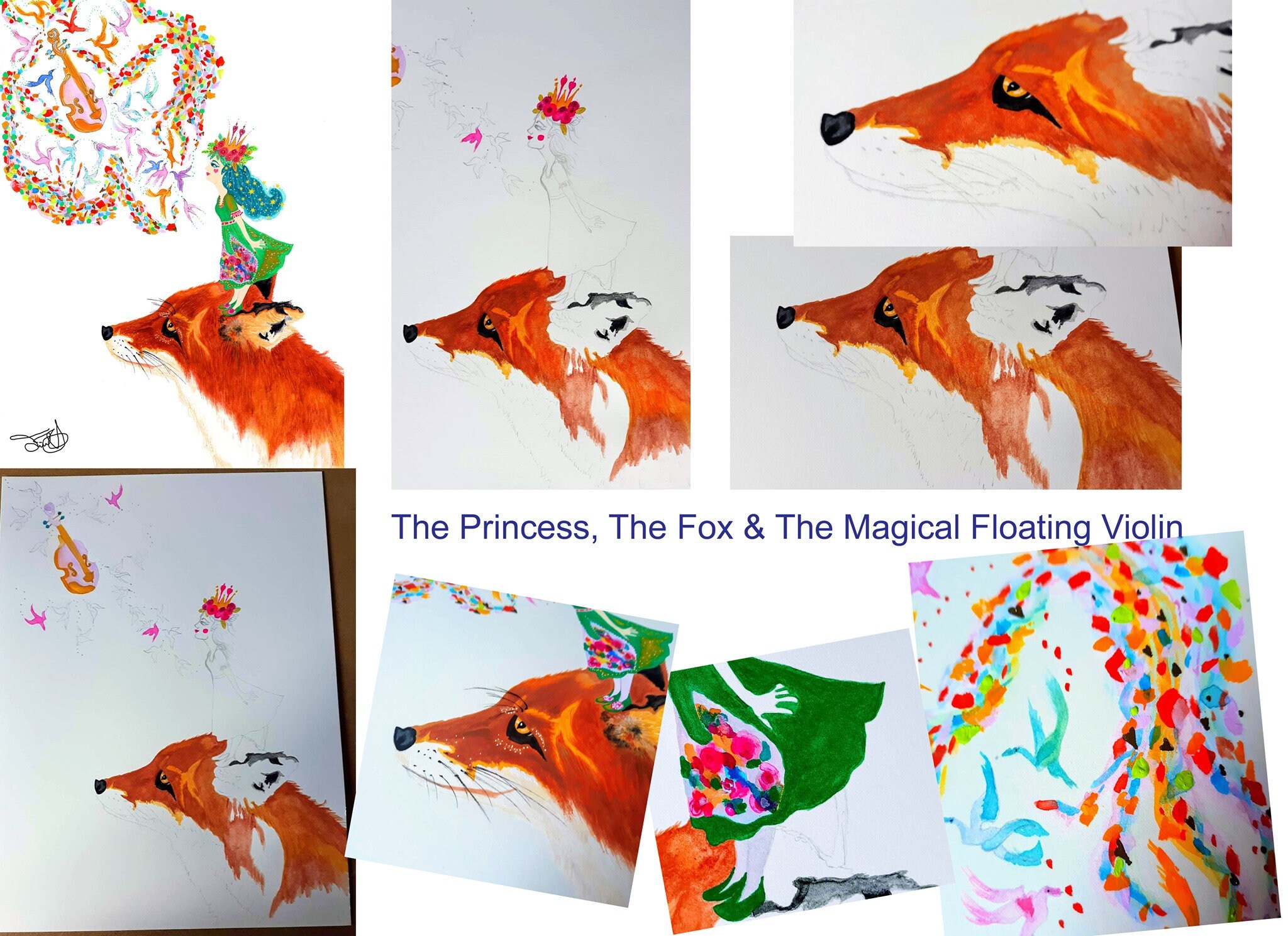 The Princess, the Fox & the Magical Floating Violin... - Etsy