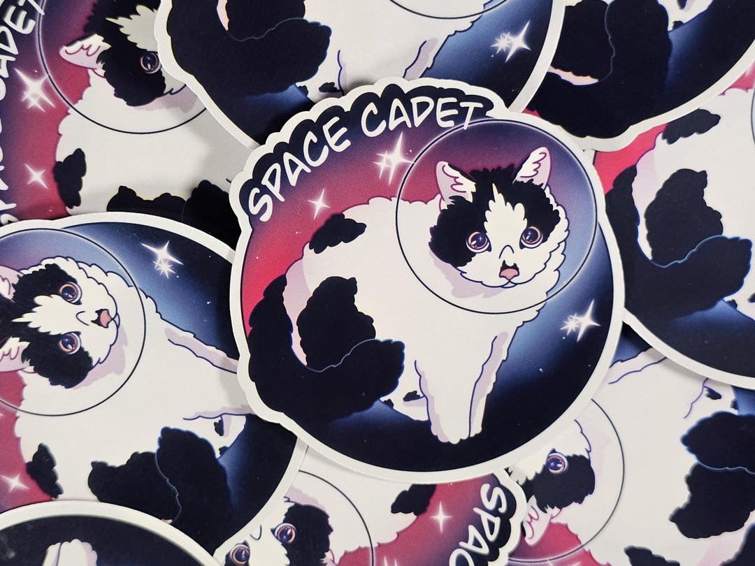 Space Cadet Space Kitty Cat Sticker - Etsy