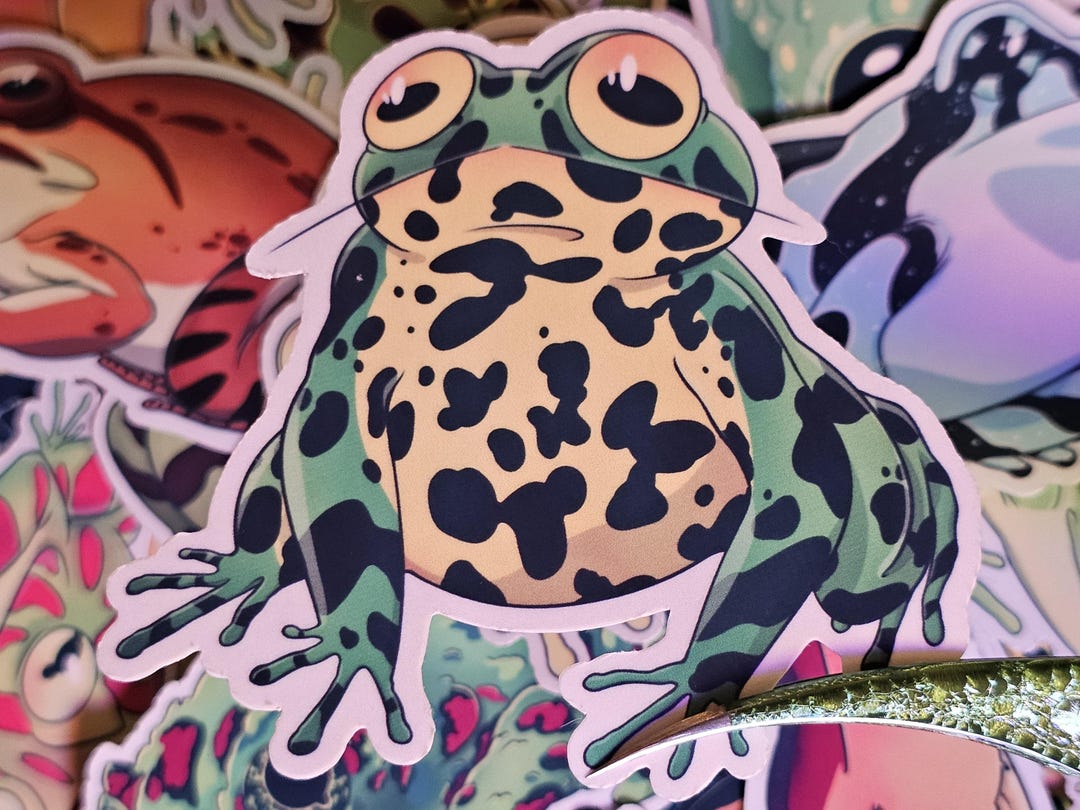 Yellow Bellied Frog Sticker - Etsy
