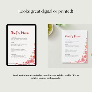 Menu Muse: Printable Canva Menu Templates for Chefs - Etsy