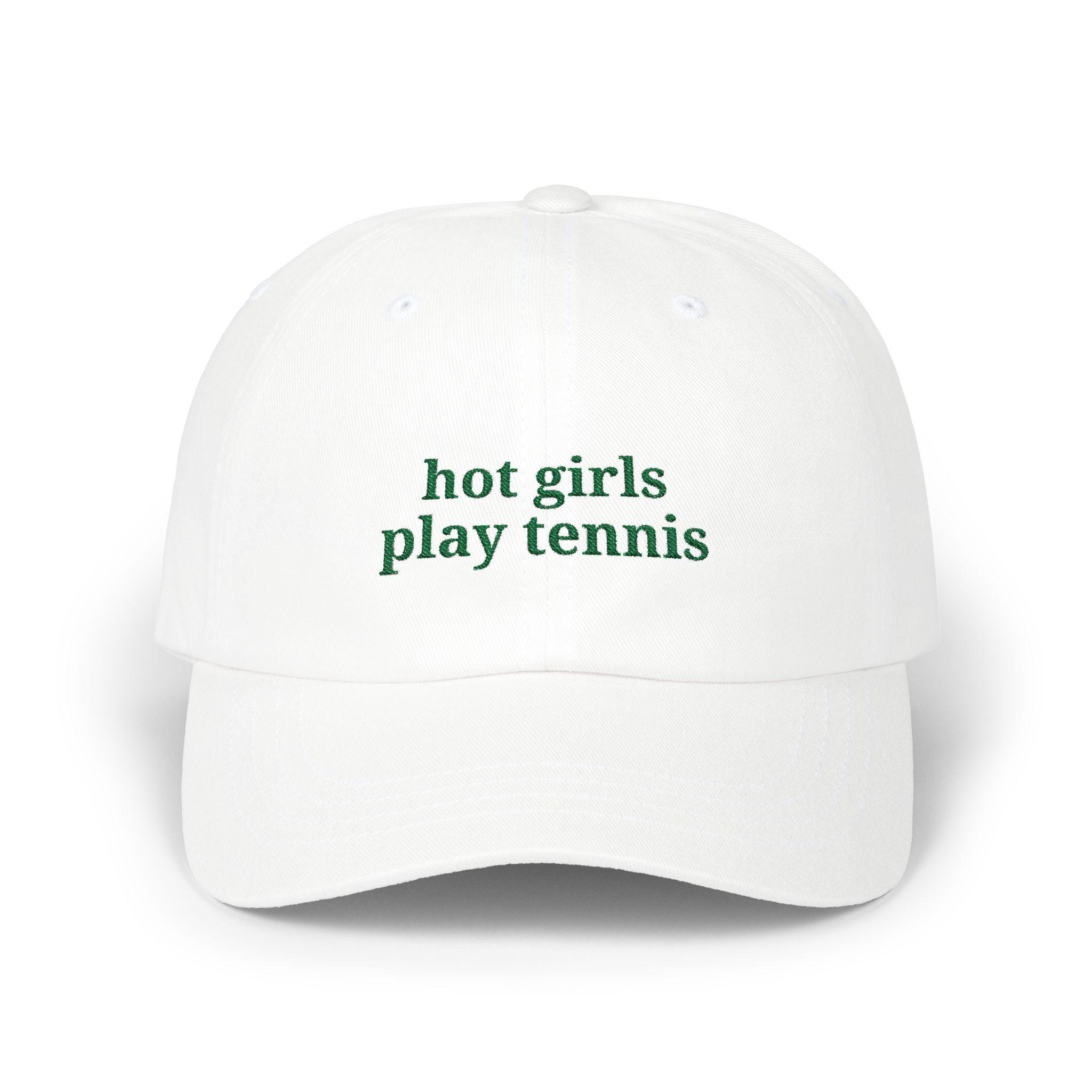 Tennis Embroidered Baseball Cap, Hot Girls Play Tennis Hat, 90s Style ...