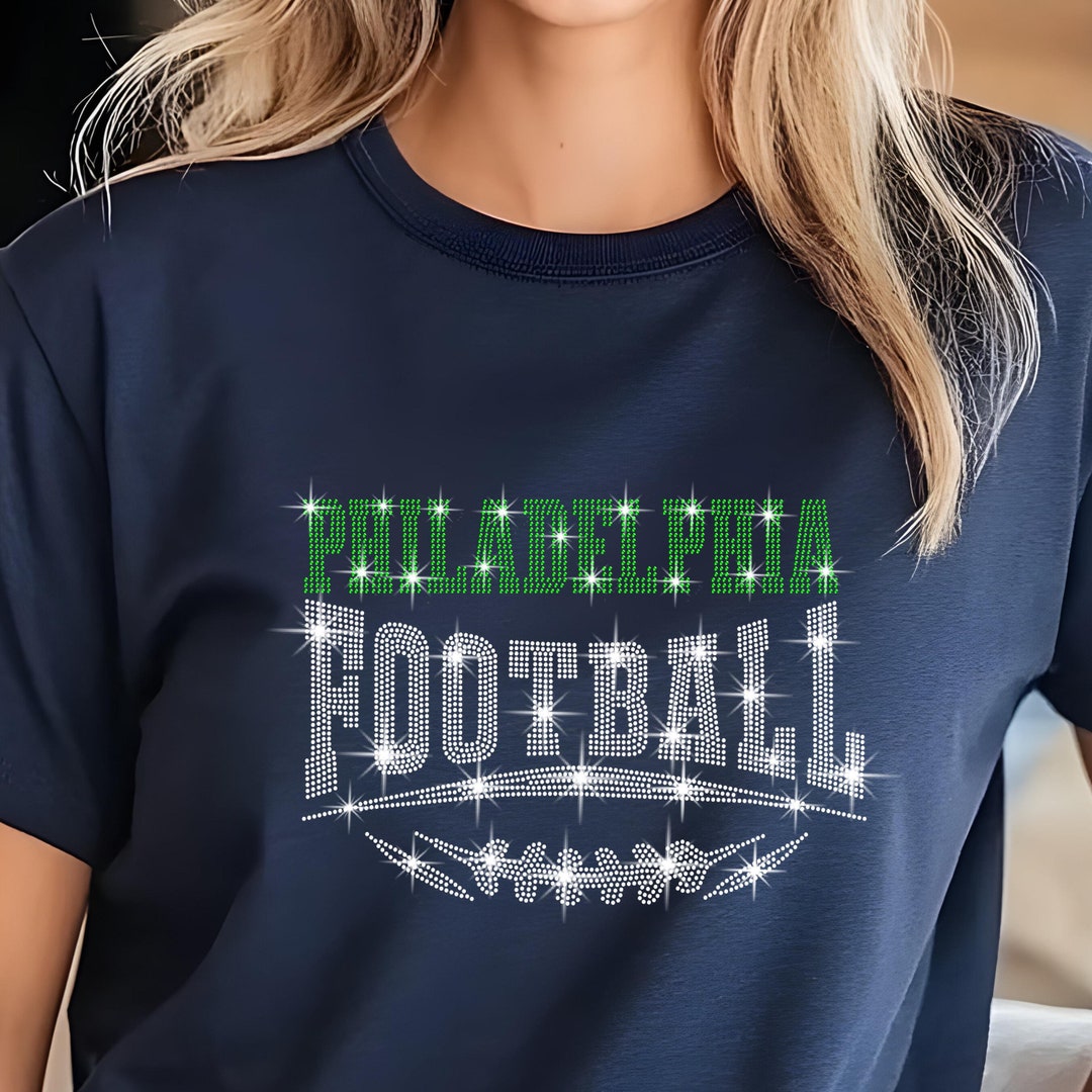 Philadelphia Football Rhinestone Shirt: Sparkling Game Day Apparel - Etsy