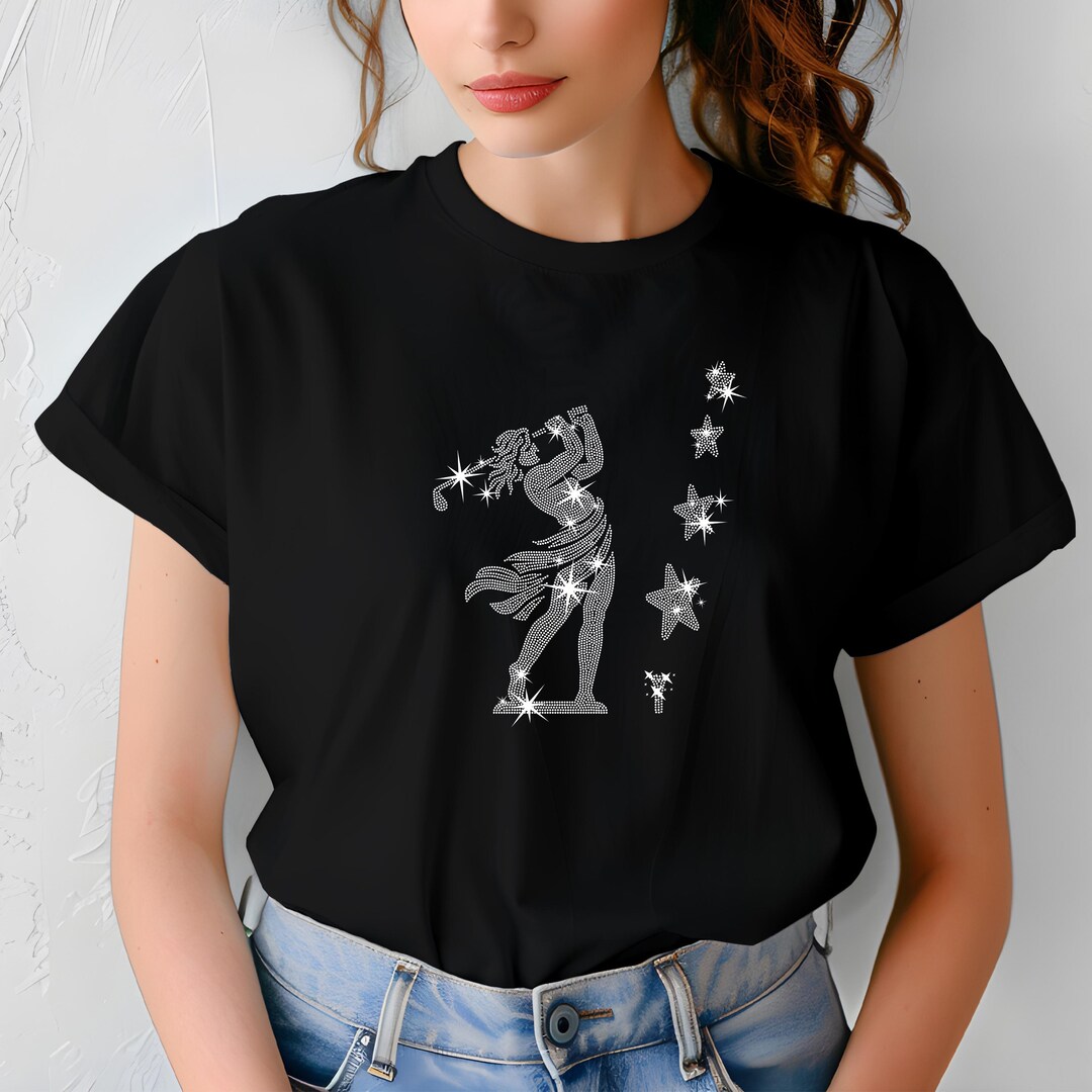 Rhinestone Golf Swing Tee: Bling Women Golfer Shirt - Etsy