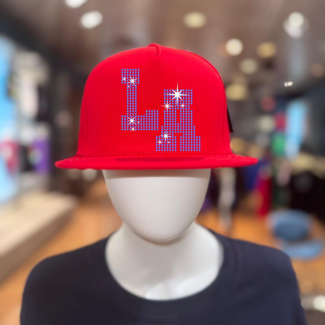 LA Rhinestone Los Angeles Hat, Sparkly Bling Snapback, Game Day ...