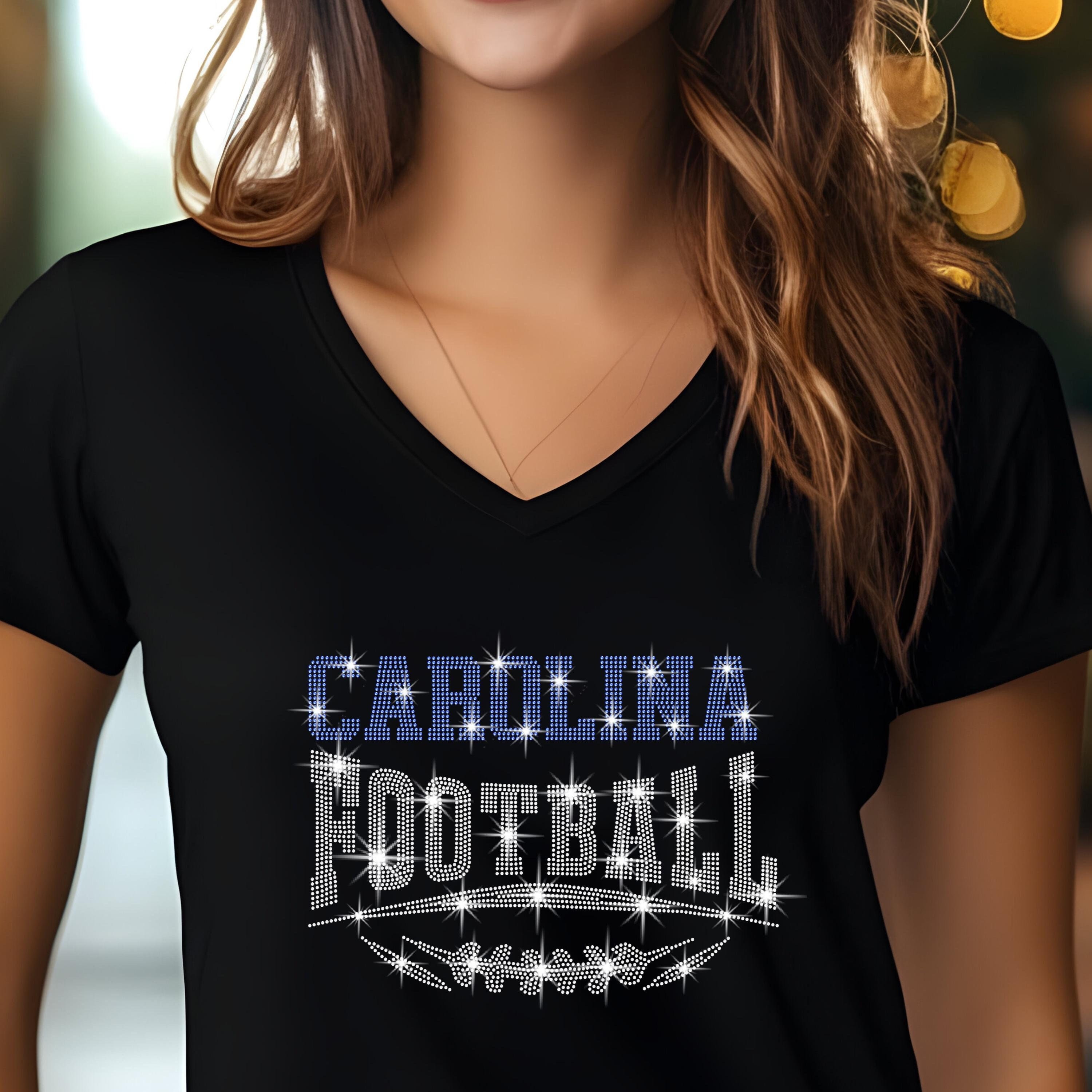 Carolina Football Rhinestone Shirt: Sparkling Game Day Apparel - Etsy