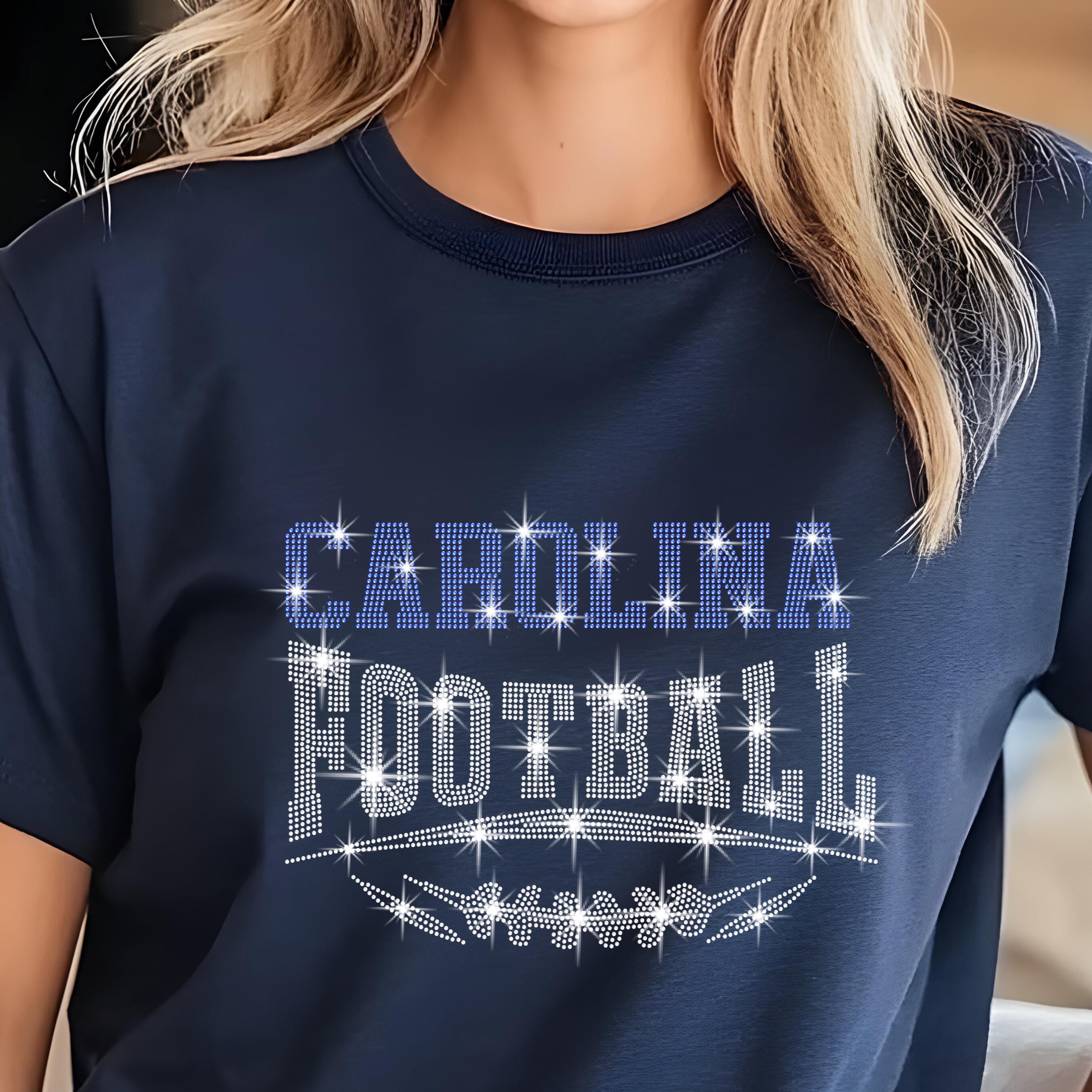 Carolina Football Rhinestone Shirt: Sparkling Game Day Apparel - Etsy