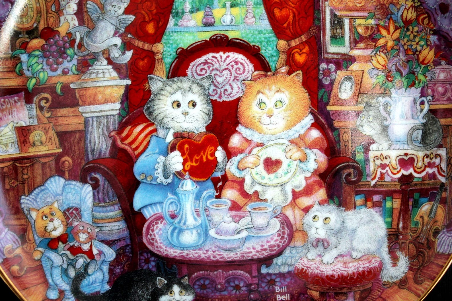 Franklin Mint Bill Bell WHISKER WUV Limited Edition 8.25" Porcelain ...