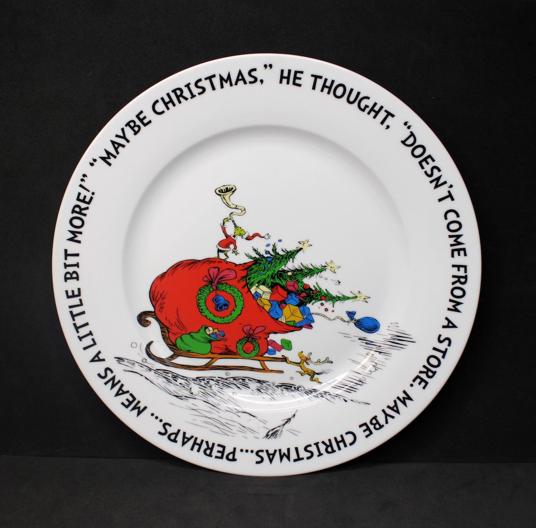 How the Grinch Stole Christmas 10.5 Ceramic Festive Collectors Plate - Etsy