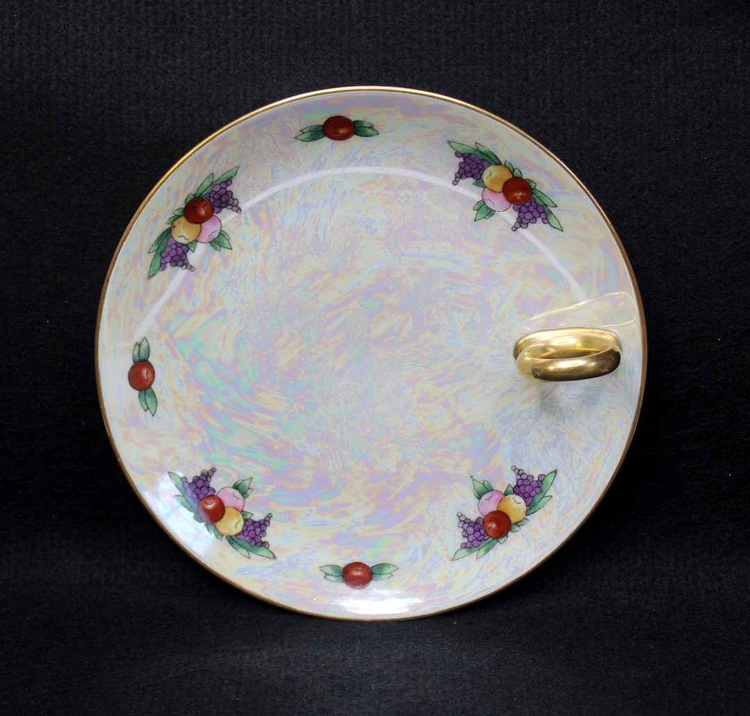 1926 Epiag Royal Czechoslovakia 7.5" Porcelain Plate With Golden Ring ...
