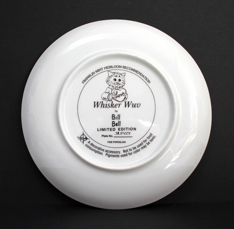 Franklin Mint Bill Bell WHISKER WUV Limited Edition 8.25" Porcelain ...
