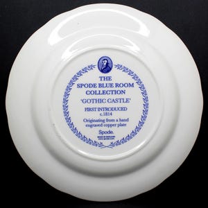 Vintage Spode Blue Room Collection "gothic Castle" Blue 10" Porcelain ...