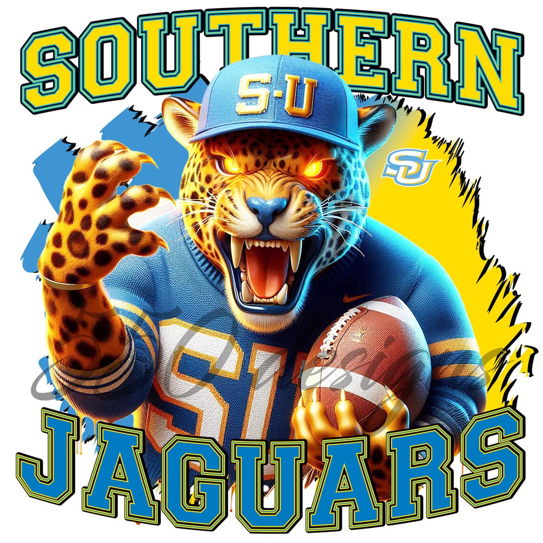 Southern University Jaguars Logo Png, Jpeg Design - Etsy