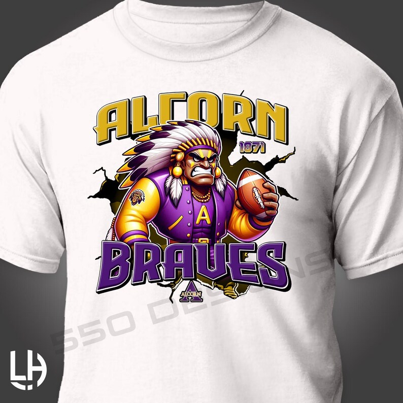 Alcorn Braves Png, 300dpi, Football, - Etsy