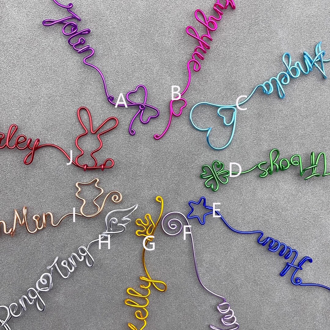 Personalized Wire Name Bookmark, Unique Handmade Bookmark With Gift Box ...