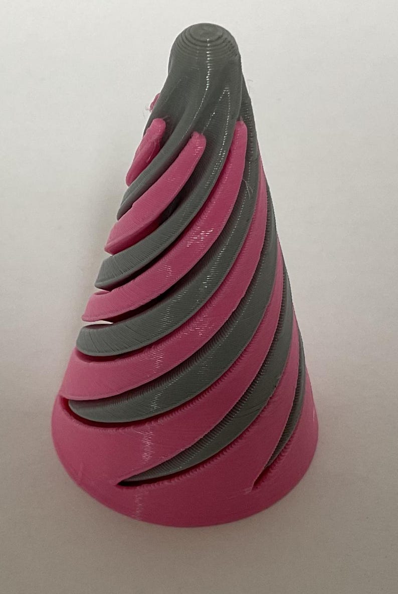 3D Printed Spiral Cone - Etsy