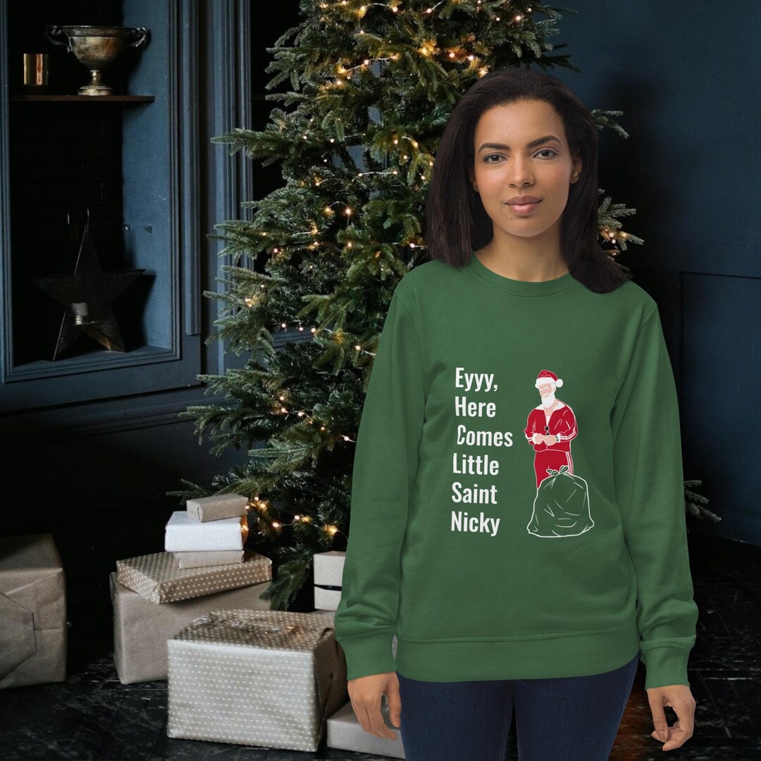 St. Nicky Guido Santa Christmas Sweatshirt / Pajama Top Funny Italian ...