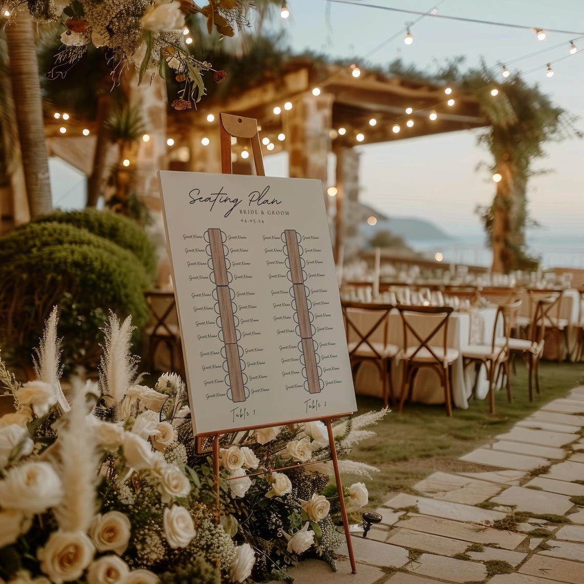 Modern Wedding Seating Chart - Etsy