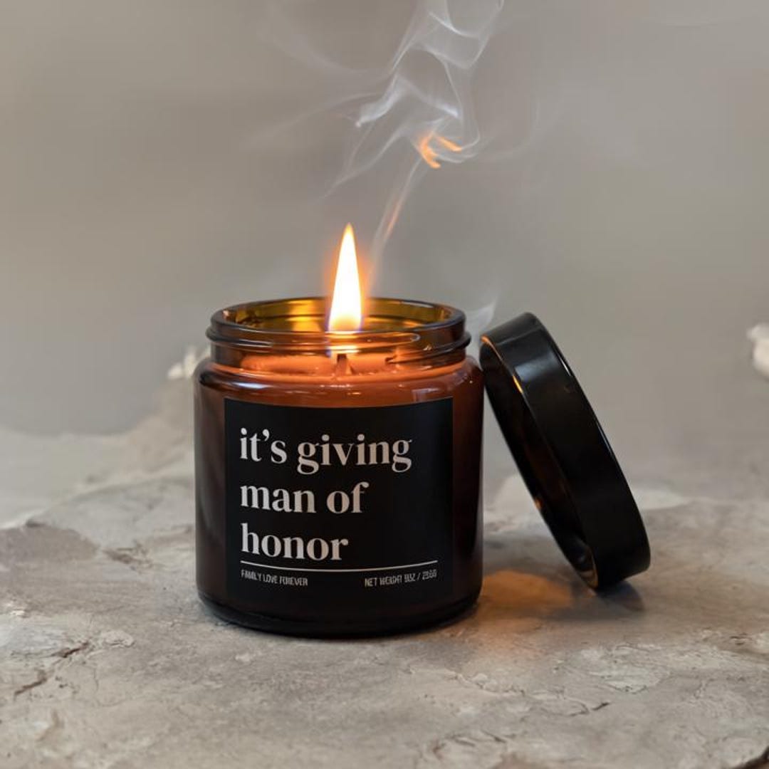 It’s Giving Man of Honor Candle • Will You Be My Man of Honor Proposal ...
