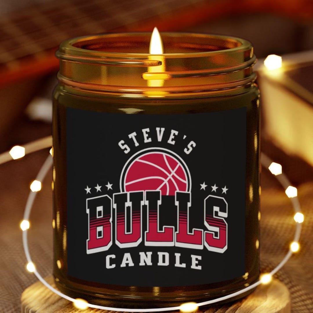 Personalized Chicago Bulls Candle NBA Bulls Basketball Fan Gift Bulls ...