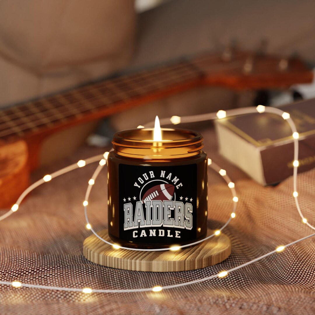 Customizable Las Vegas Raiders Game Day Candle NFL Raiders Football Fan ...