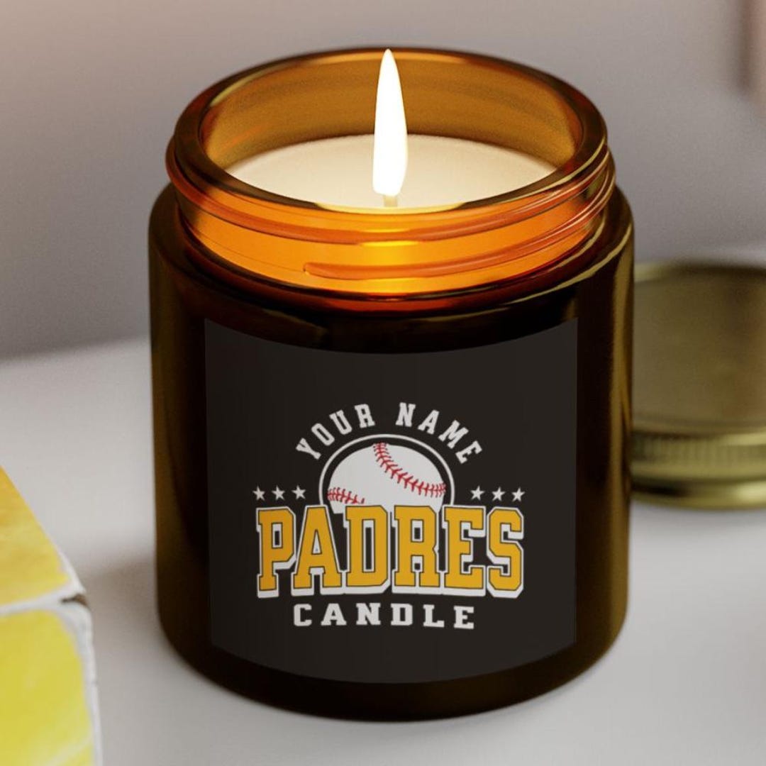 Customizable San Diego Padres Inspired Candle MLB Padres Baseball Fan ...