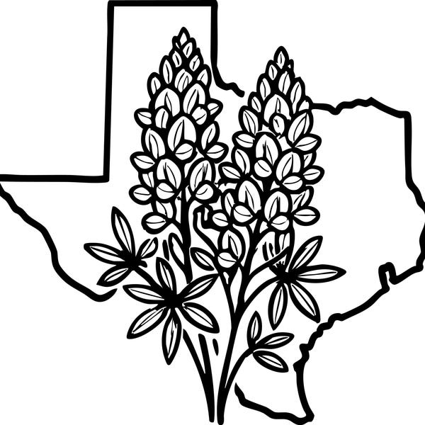 Texas Bluebonnets Svg - Etsy