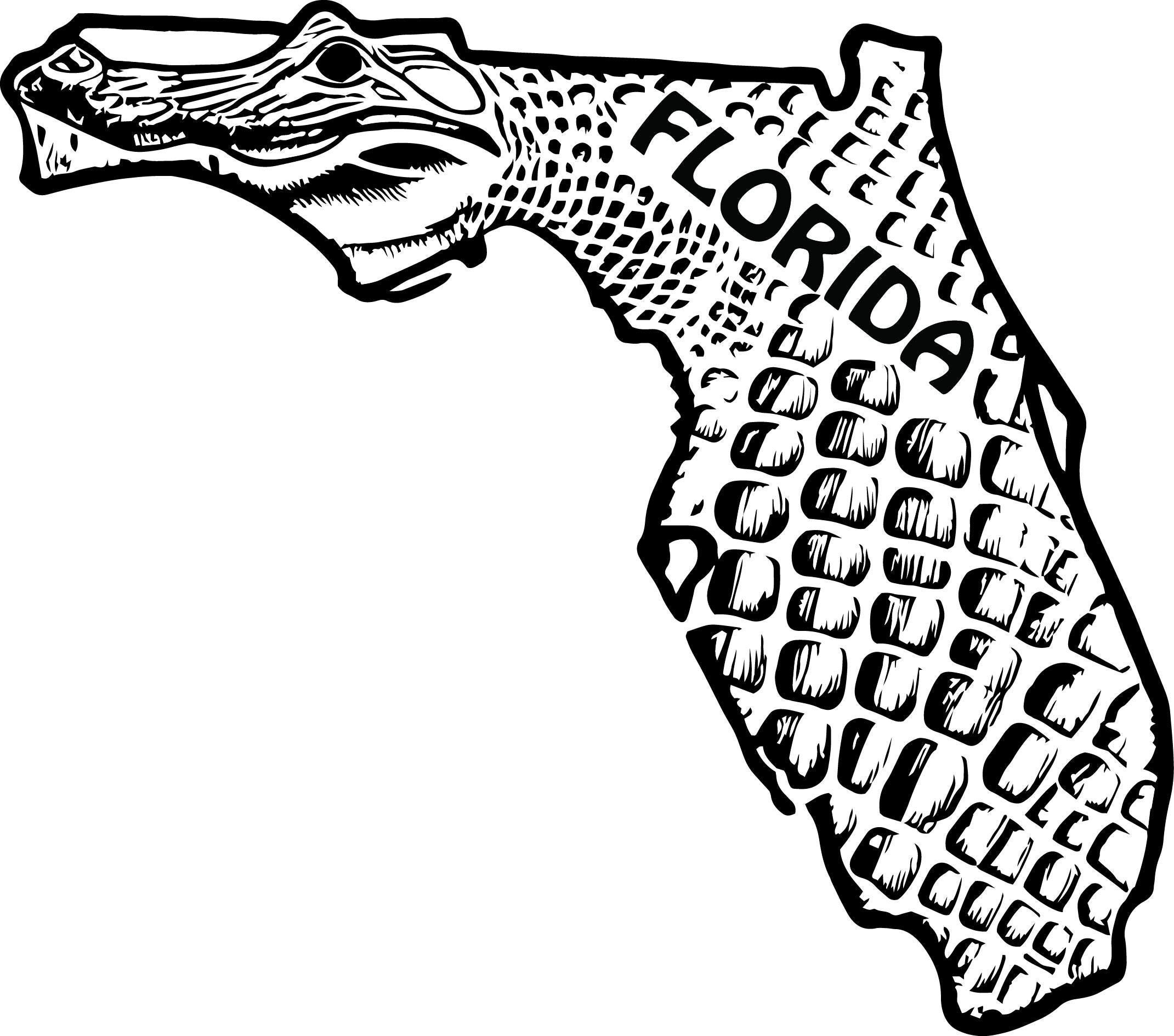 Florida State Artwork - Digital Download - Svg, Dxf, Eps, Png, Pdf ...