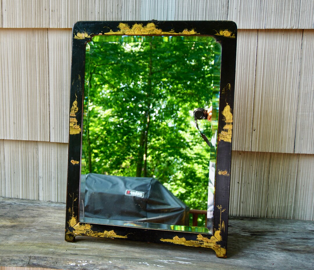 George II Japanese Lacquer Wall or Standing Mirror With Gilt Work - Etsy