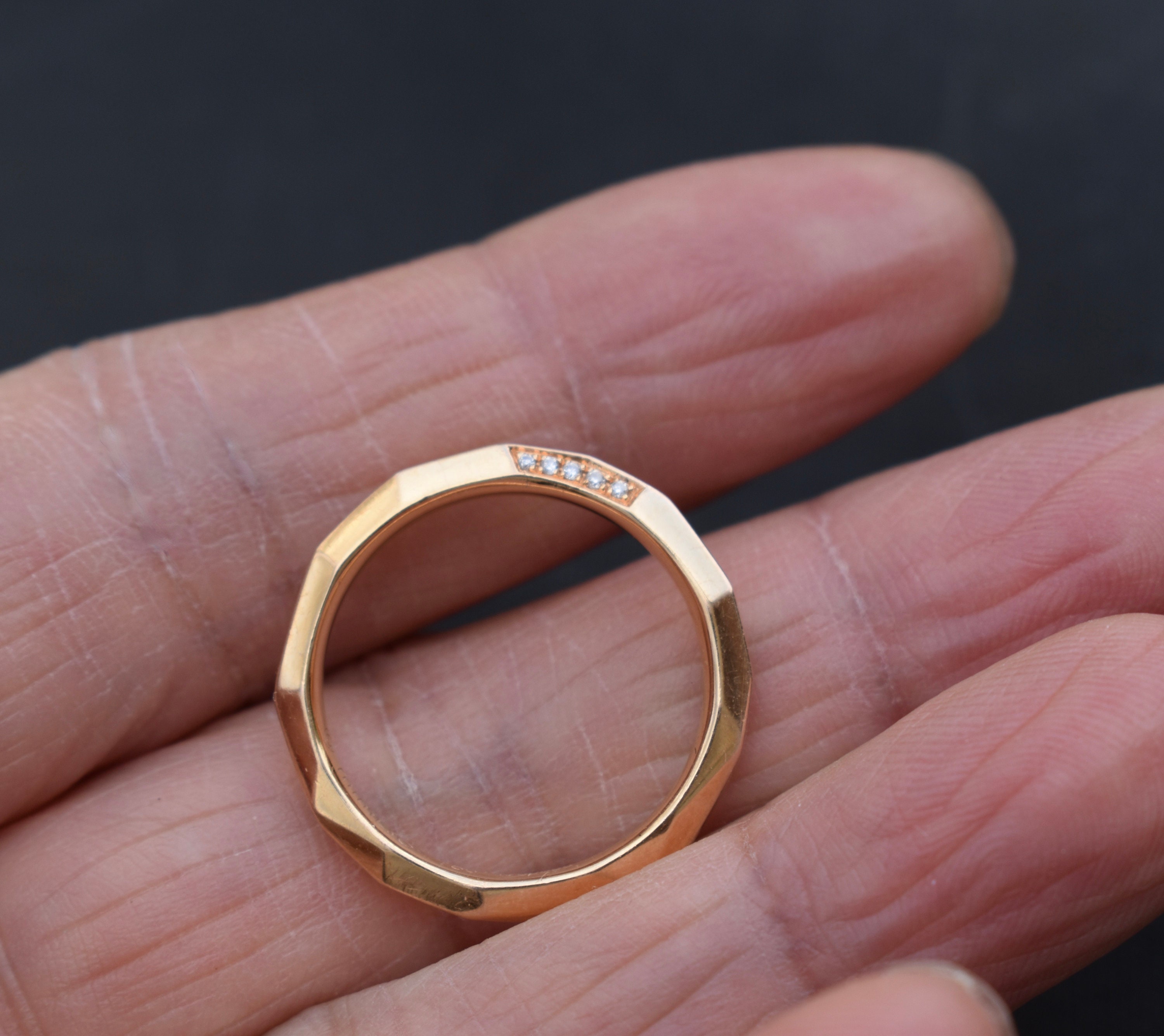 Mimi so 18K Yellow Gold Jackson Switch Diamond Band Stackable Ring – 2 ...